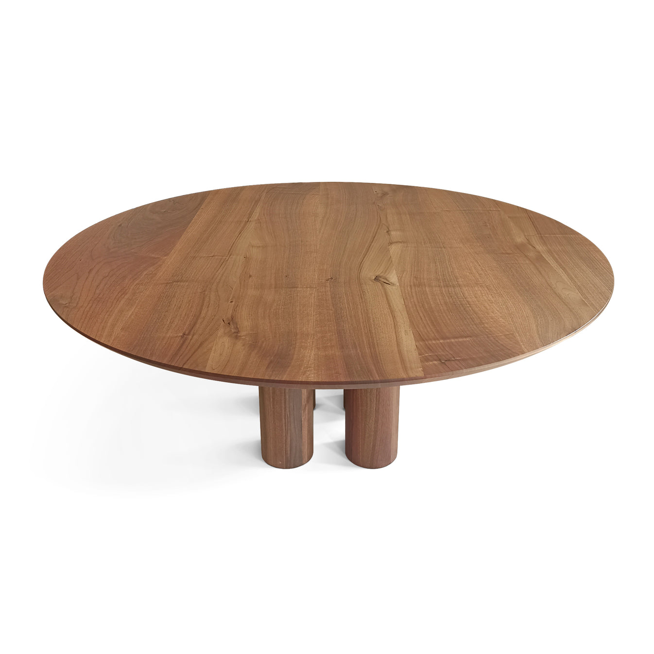 Ella Walnut Handcrafted Round Dining Table Extendable | S10Home