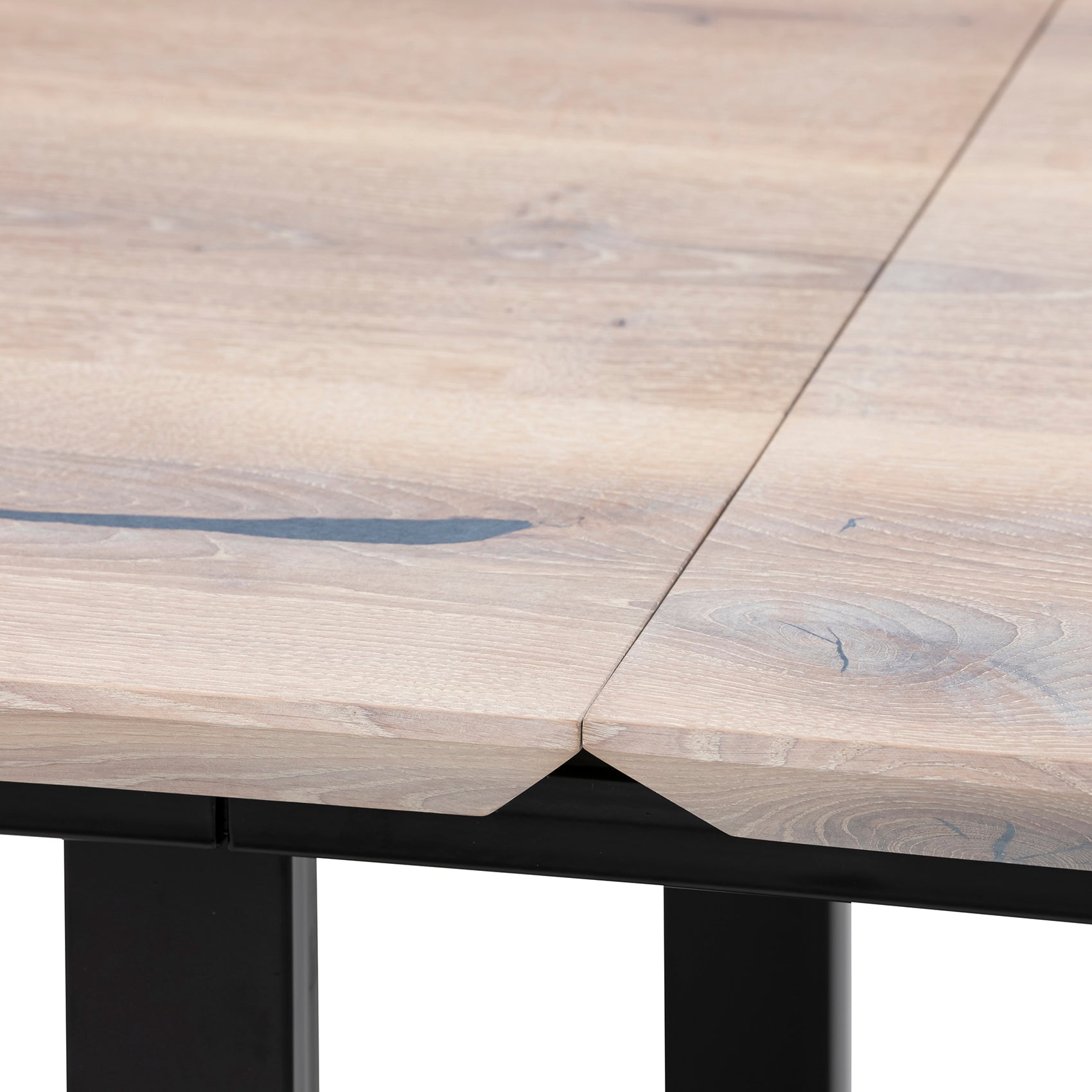 Eva Cotton Oak Dining Table Extendable 120 x 75cm 4 Seater 80cm 2x40cm 4 Seats