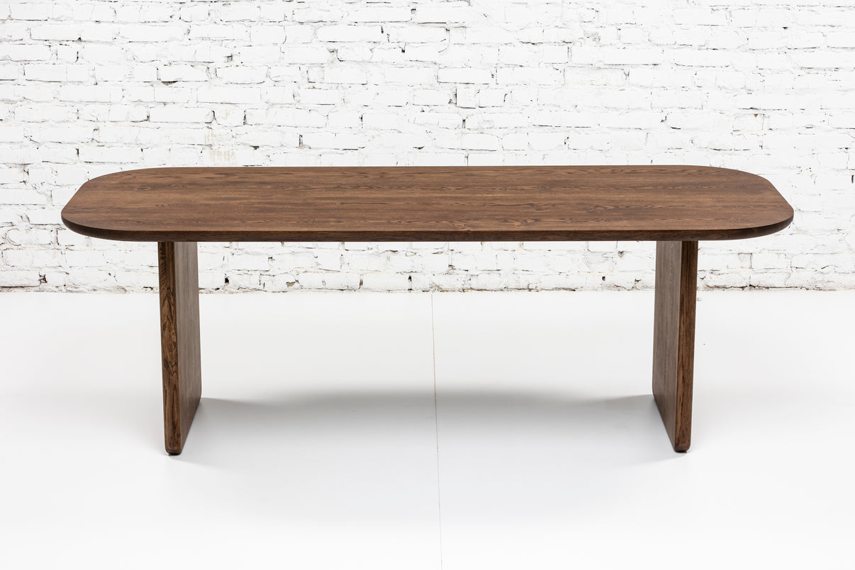 Dark Solid Oak Table Extendable | S10Home