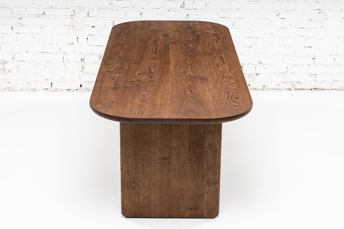 Dark Solid Oak Table Extendable | S10Home