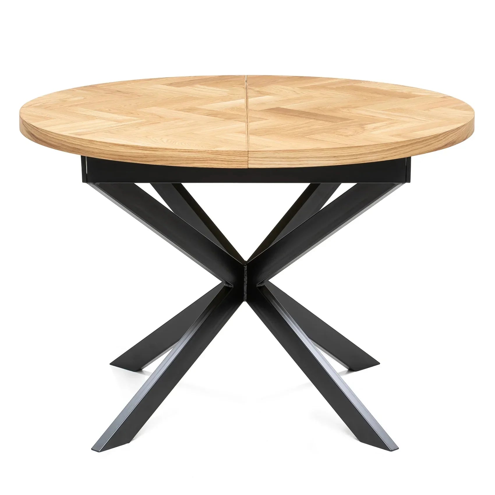 Round Herringbone Dining Table, 4-10 Seater | S10Home